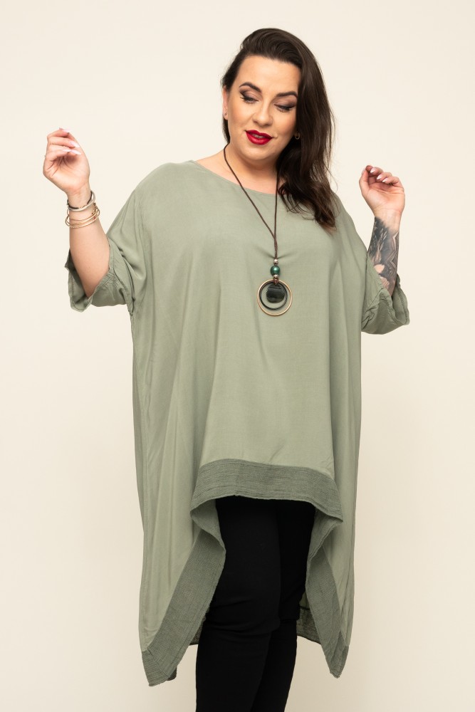 Khaki Tunic with Pendant ABESTI green | Women's Clothing \ Tunics ...