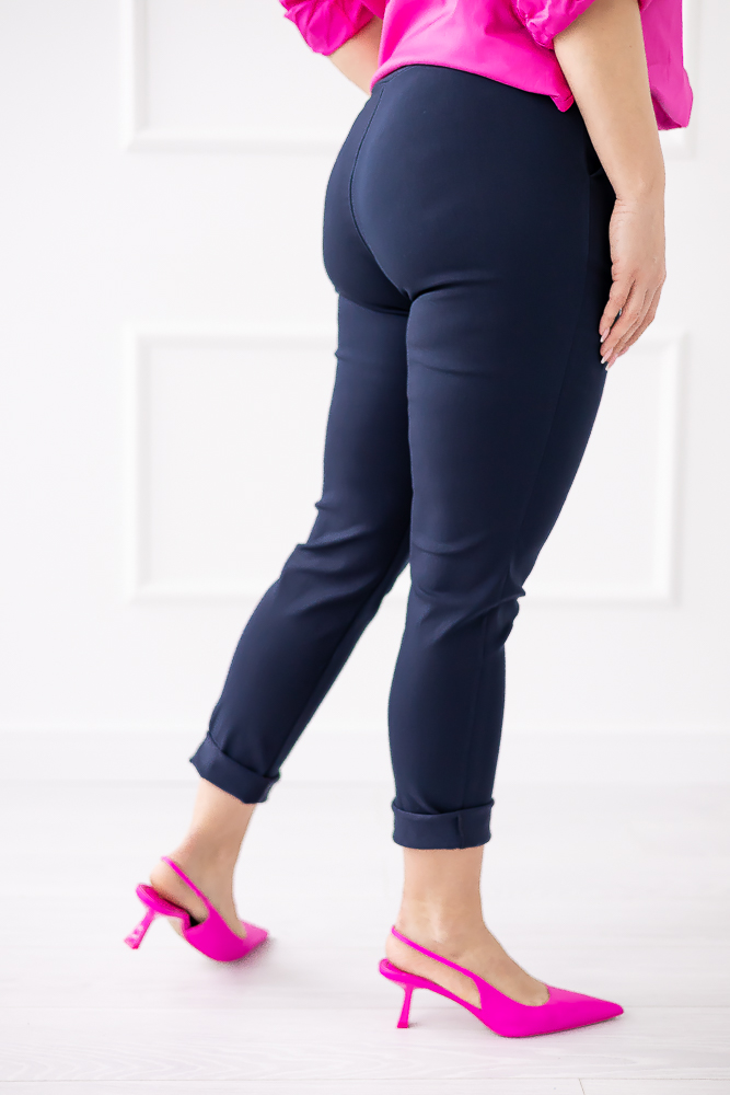 Granatowe Spodnie ZENTORI Spodnie Spodnie uniwersalne TONO