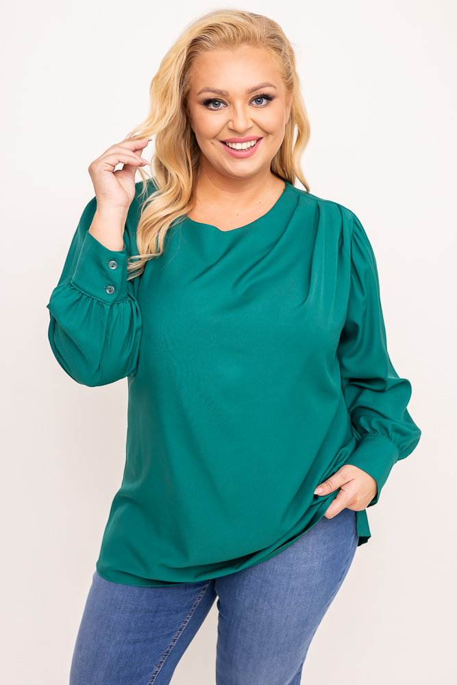 Butelkowozielona Bluzka LEMENTO Bluzki TONO